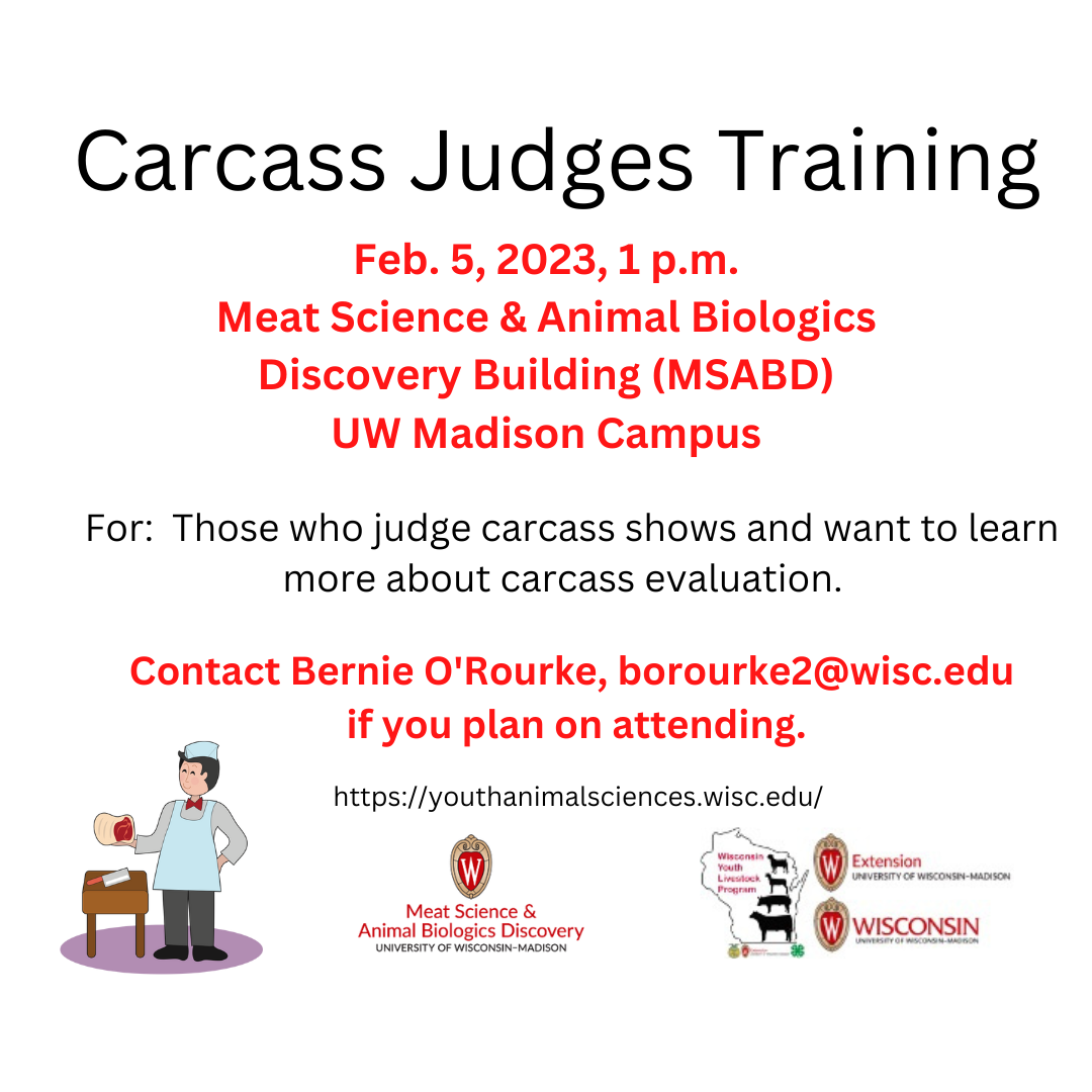 Carcass Judges Training - Wisconsin Youth Livestock Program